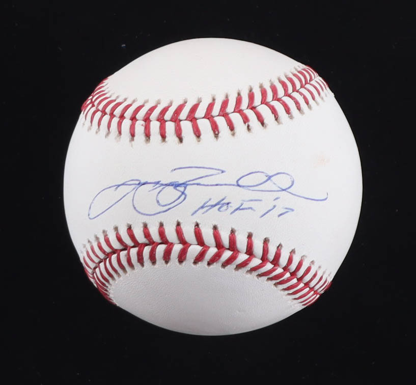 Jeff Bagwell Signed OML Baseball Inscribed "HOF 17" (TriStar) | Pristine Auction