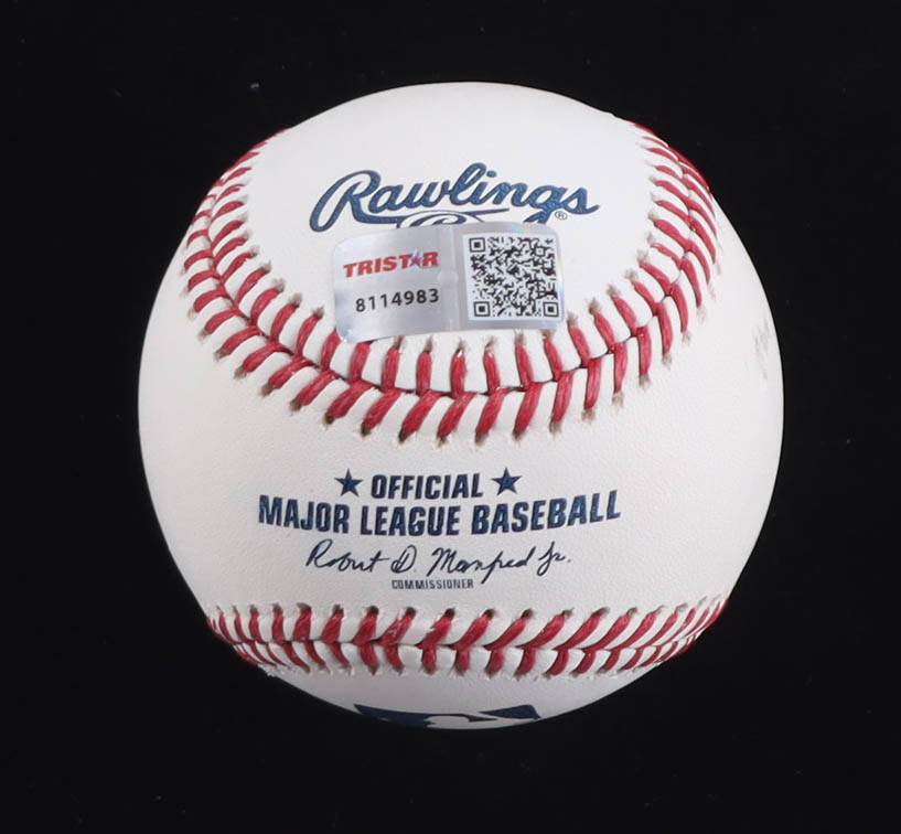 Jeff Bagwell Signed OML Baseball Inscribed "HOF 17" (TriStar ...