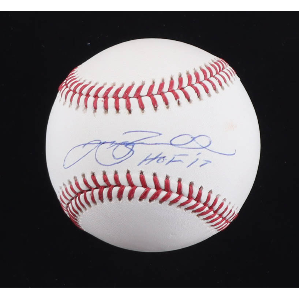 Jeff Bagwell Signed OML Baseball Inscribed "HOF 17" (TriStar ...