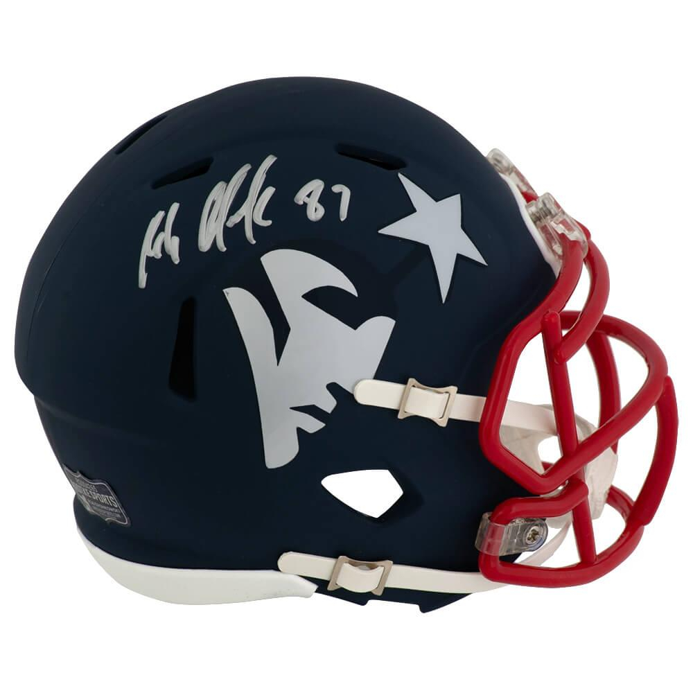 Rob Gronkowski Signed Patriots AMP Alternate Speed Mini Helmet (Radtke ...