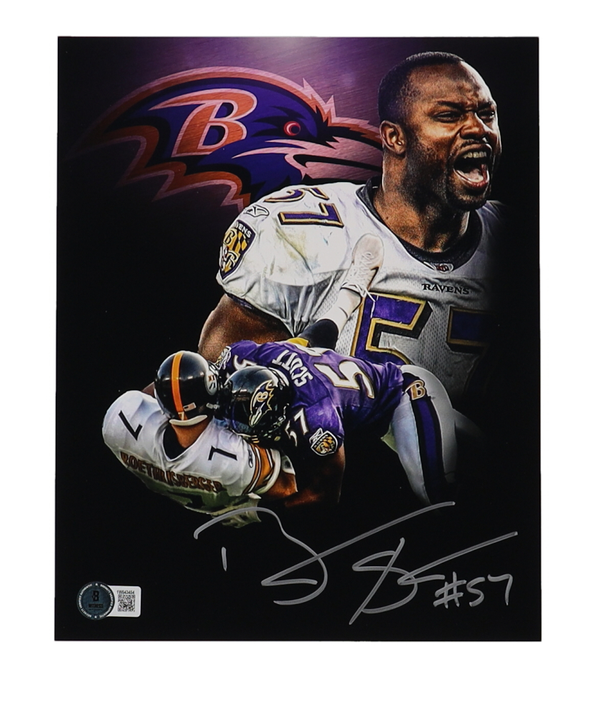 Bart Scott Signed Ravens 8x10 Photo (Beckett) | Pristine Auction