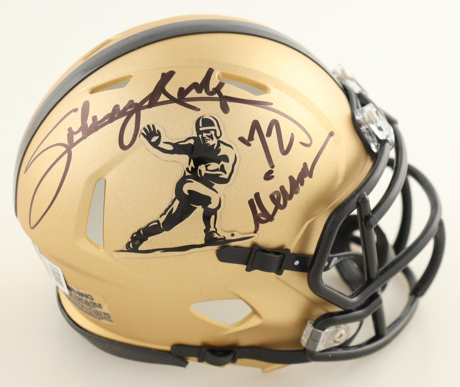 Johnny Rodgers Signed Heisman Trophy Logo Mini Helmet Inscribed "'72 ...