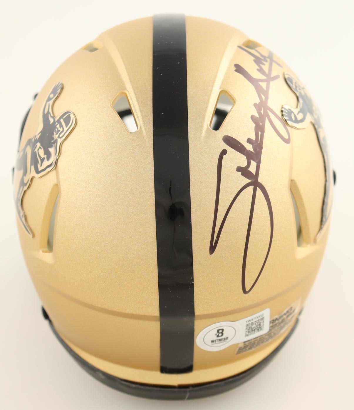 Johnny Rodgers Signed Heisman Trophy Logo Mini Helmet Inscribed "'72 ...