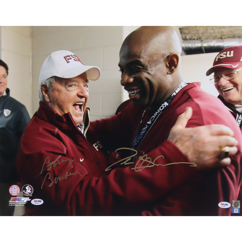 Bobby Bowden & Deion Sanders Signed Florida State Seminoles 16x20 Photo ...