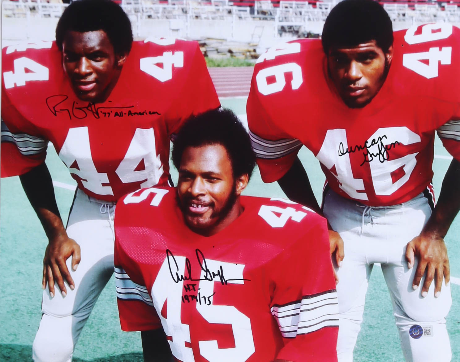 Archie Griffin, Ray Griffin & Duncan Griffin Signed Ohio State Buckeyes ...