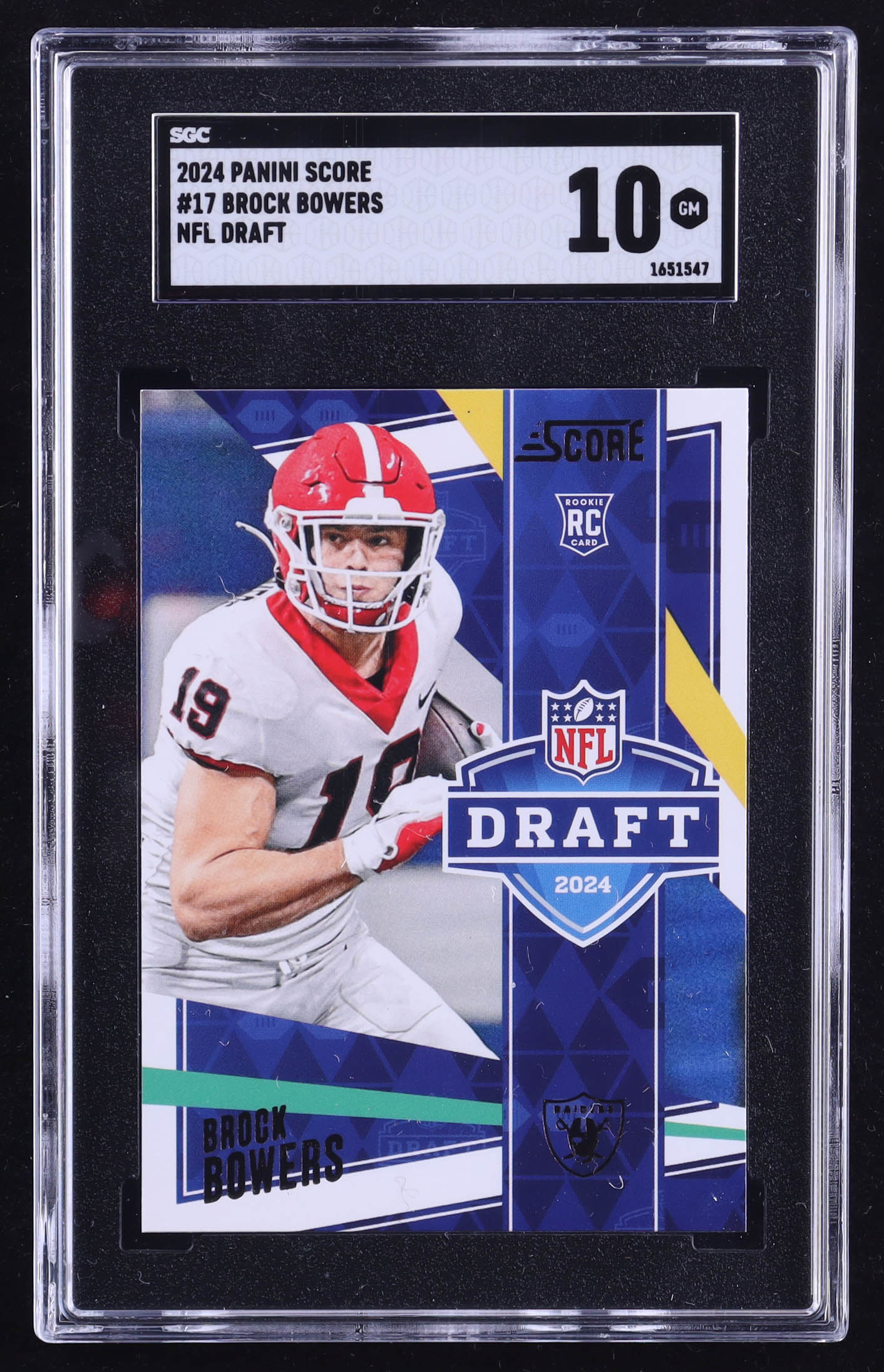 Brock Bowers 2024 Score NFL Draft #17 RC (SGC 10) | Pristine Auction