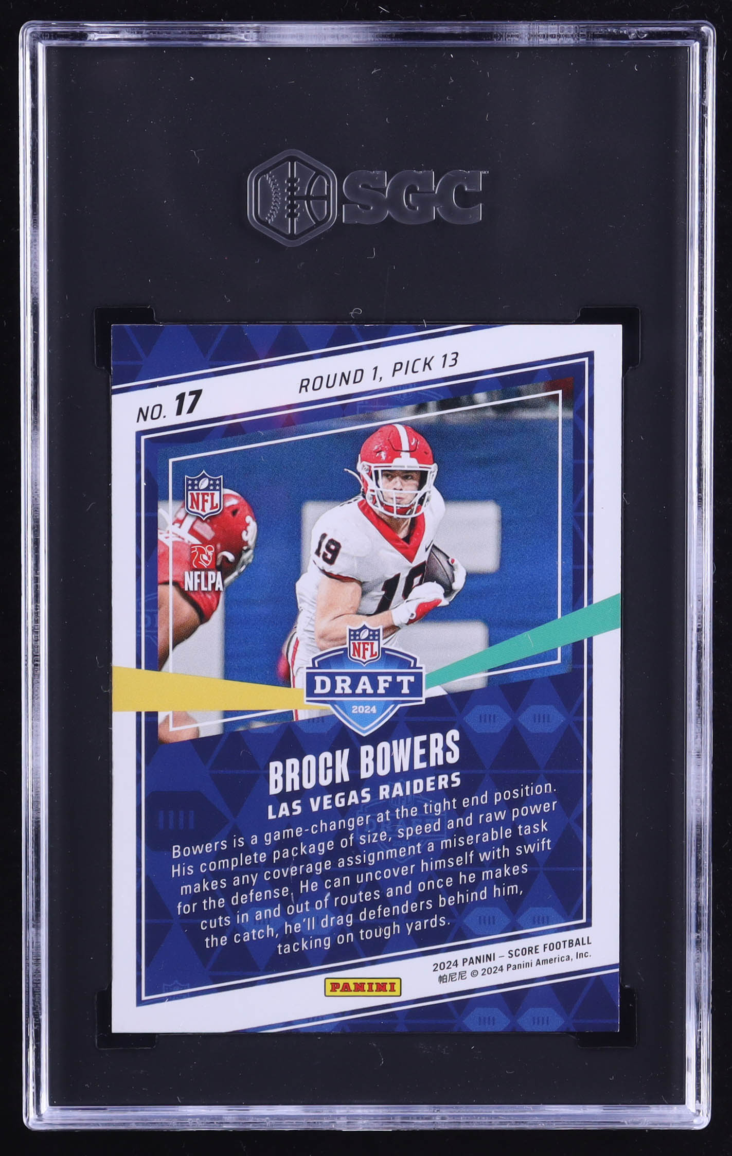 Brock Bowers 2024 Score NFL Draft #17 RC (SGC 10) | Pristine Auction