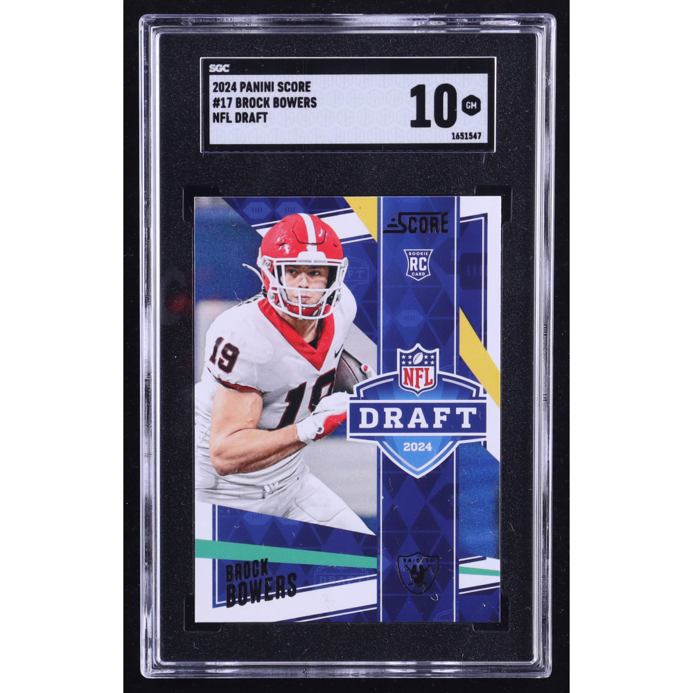 Brock Bowers 2024 Score NFL Draft #17 RC (SGC 10) | Pristine Auction