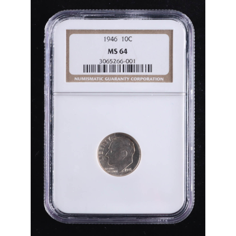 1946 Roosevelt Silver Dime (NGC MS64) | Pristine Auction