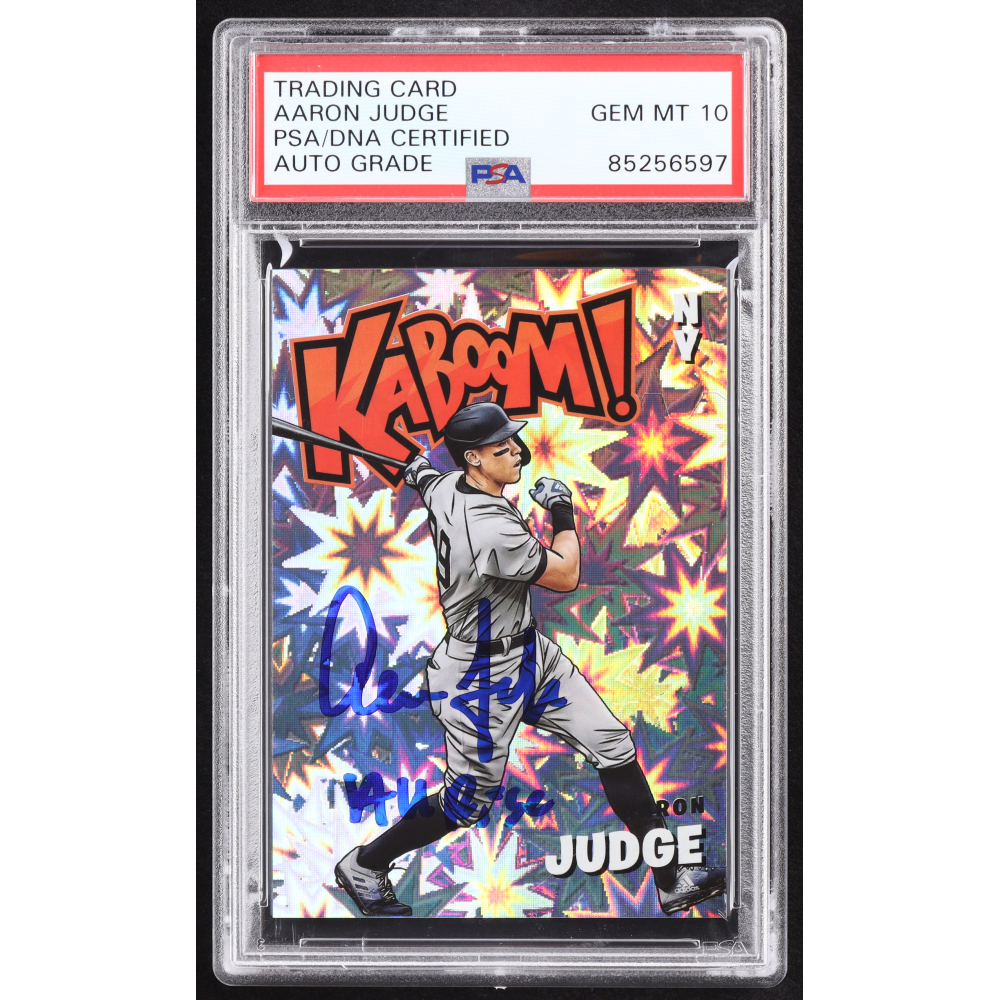 Aaron Judge Signed 2022 Absolute Kaboom #20 Inscribed "All Rise" (PSA | Autograph Graded 10 ...