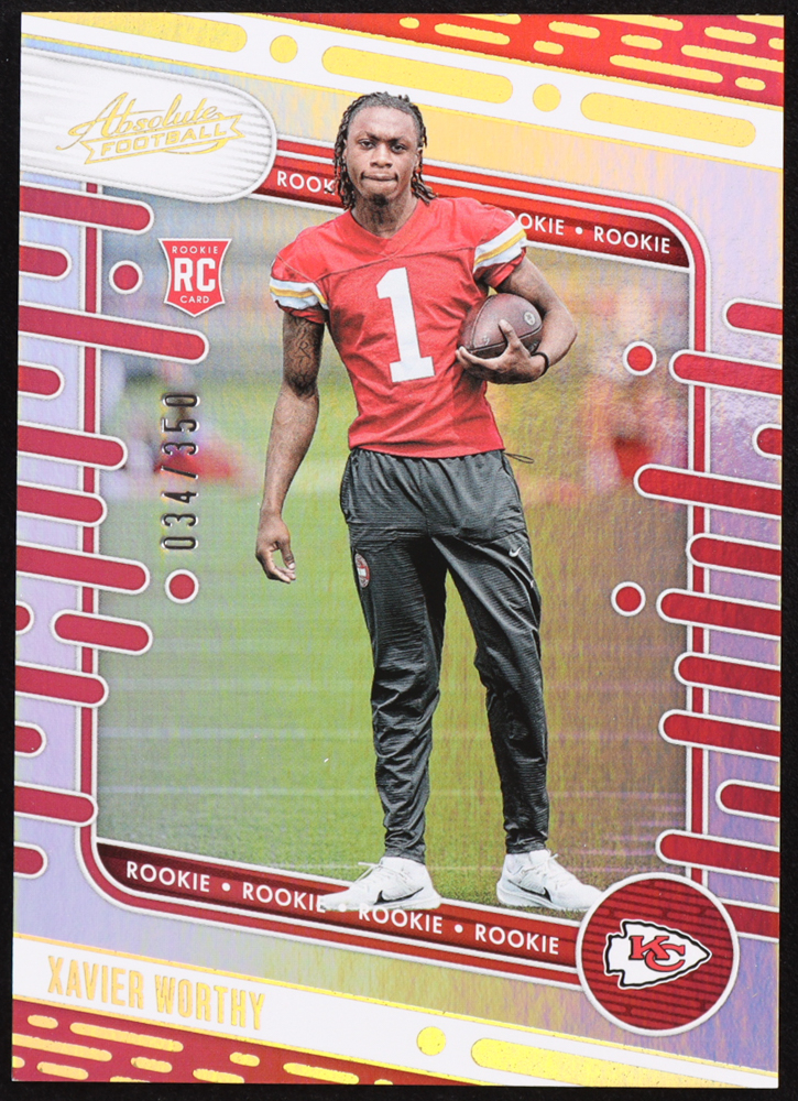 Xavier Worthy 2024 Panini Absolute Spectrum #128 #34/350 RC | Pristine ...