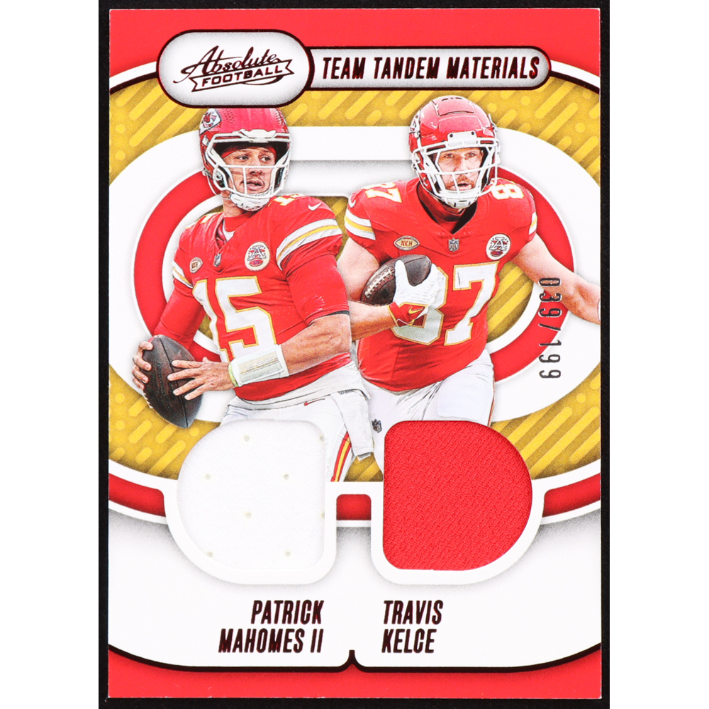 Patrick Mahomes II / Travis Kelce 2024 Panini Absolute Team Tandem ...