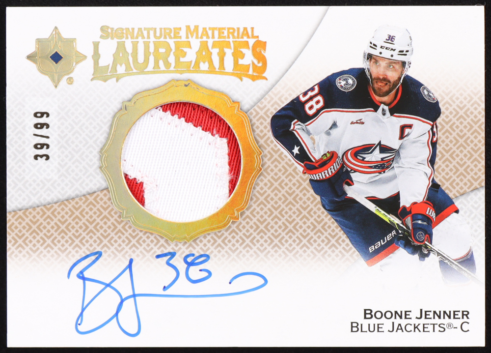 Boone Jenner 2022-23 Upper Deck Signature Materials Laureates #SML-BJ ...