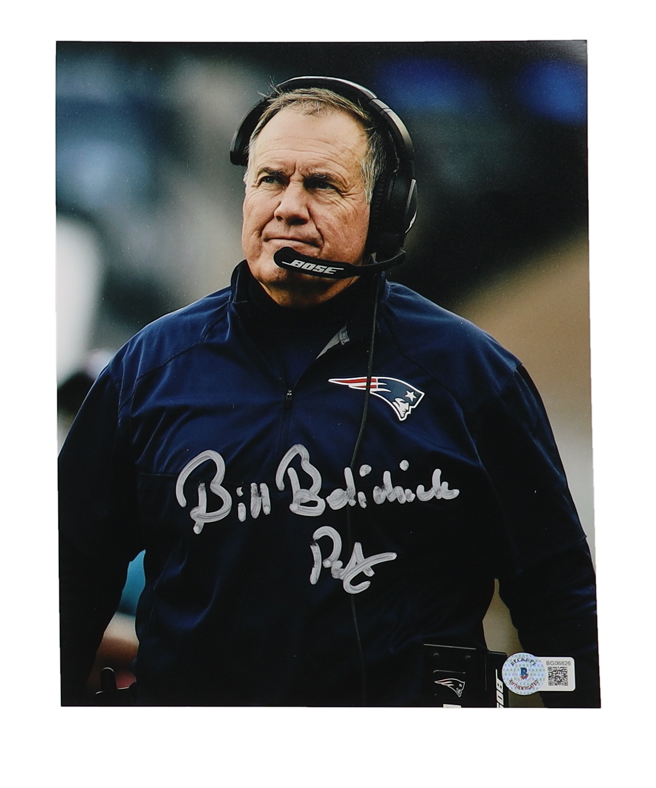 Bill Belichick Signed Patriots 8x10 Photo Inscribed "Pats" (Beckett ...