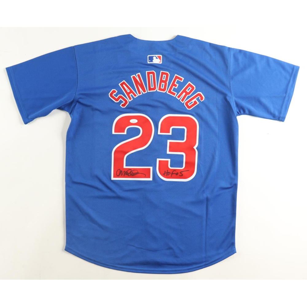 Ryne Sandberg Signed Cubs Jersey Inscribed "HOF 05" (JSA) | Pristine ...
