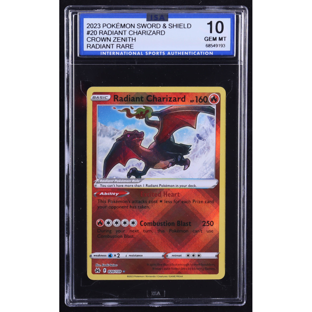 Radiant Charizard 2023 Pokemon Sword and Shield Crown Zenith #20 RAR ...