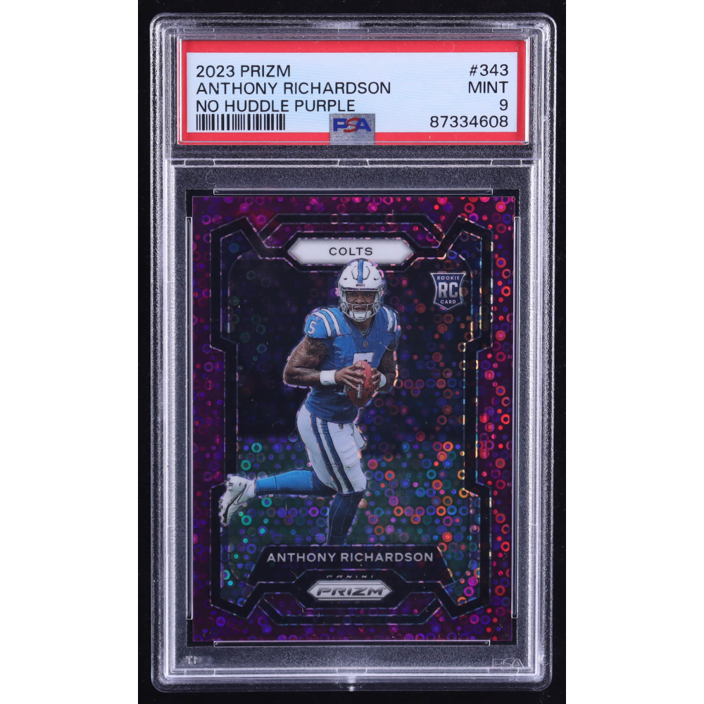 Anthony Richardson 2023 Panini Prizm Prizms No Huddle Purple #343 #27/ ...