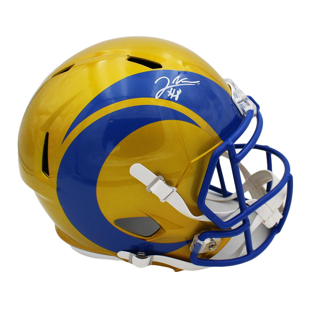 Jared Verse Signed Rams Full-Size Flash Alternate Speed Helmet (Beckett ...