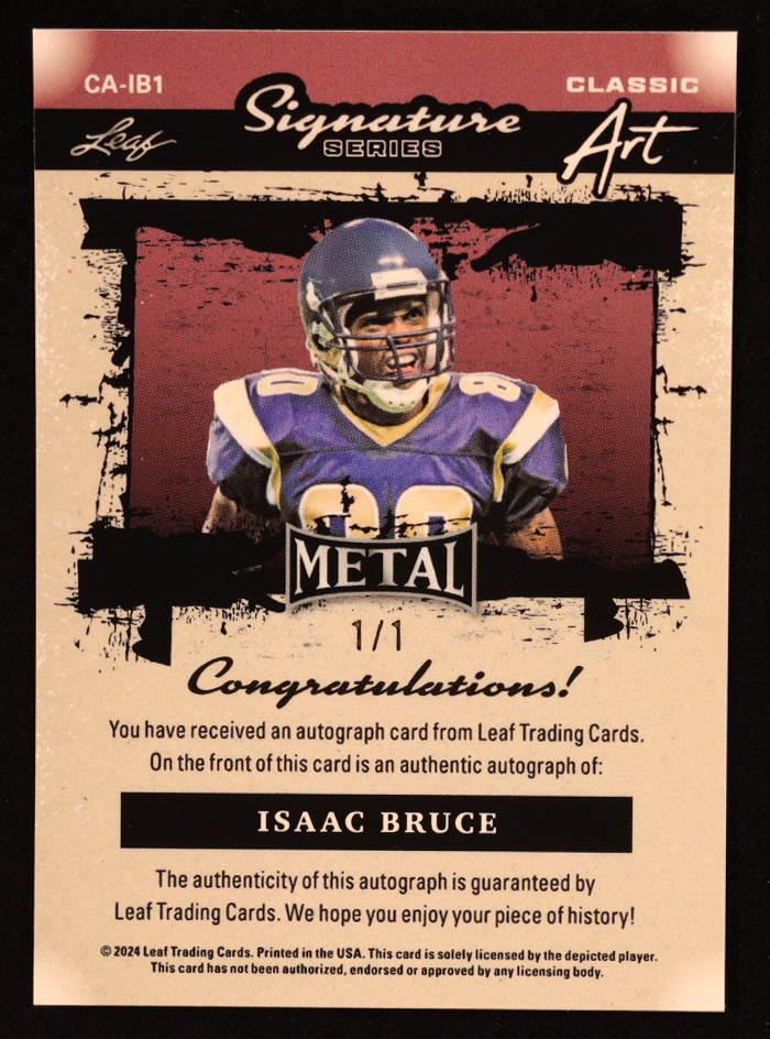 Isaac Bruce 2024 Leaf Metal Signature Series Classic Art Wave #CAIB1 #1 ...