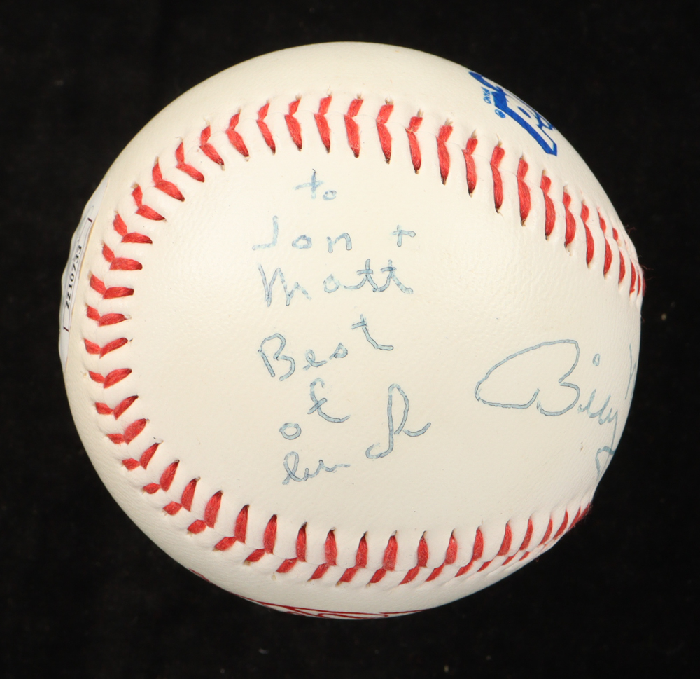 Billy Martin Signed Yankees Kool-Aid Logo Baseball & 1952 Topps #175 RC ...