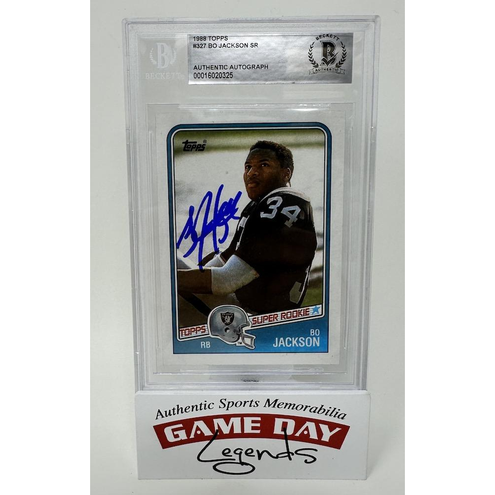 Bo Jackson Signed 1988 Topps #327 SR RC (BGS) | Pristine Auction