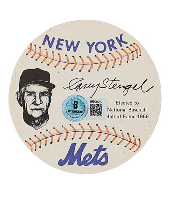 Casey Stengel Signed Mets Commemorative Print Inscribed "Hall of Famer ...