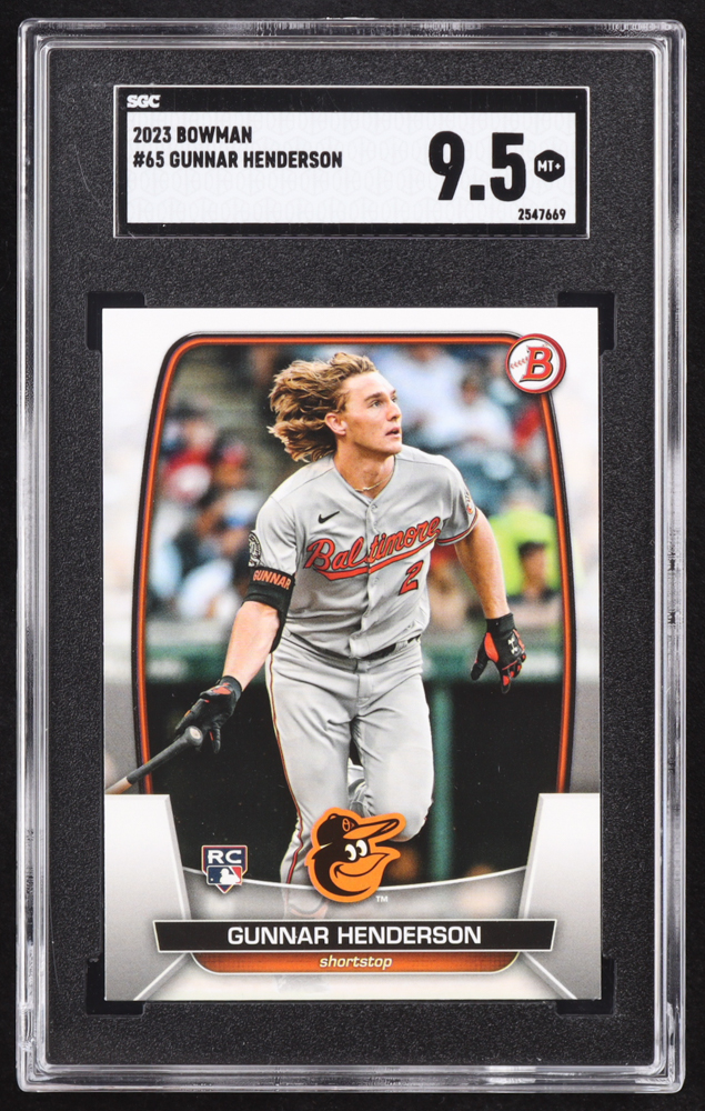 Gunnar Henderson 2023 Bowman #65 RC (SGC 9.5) | Pristine Auction