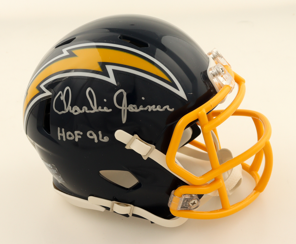 Charlie Joiner Signed Chargers Throwback Alternate Speed Mini Helmet ...