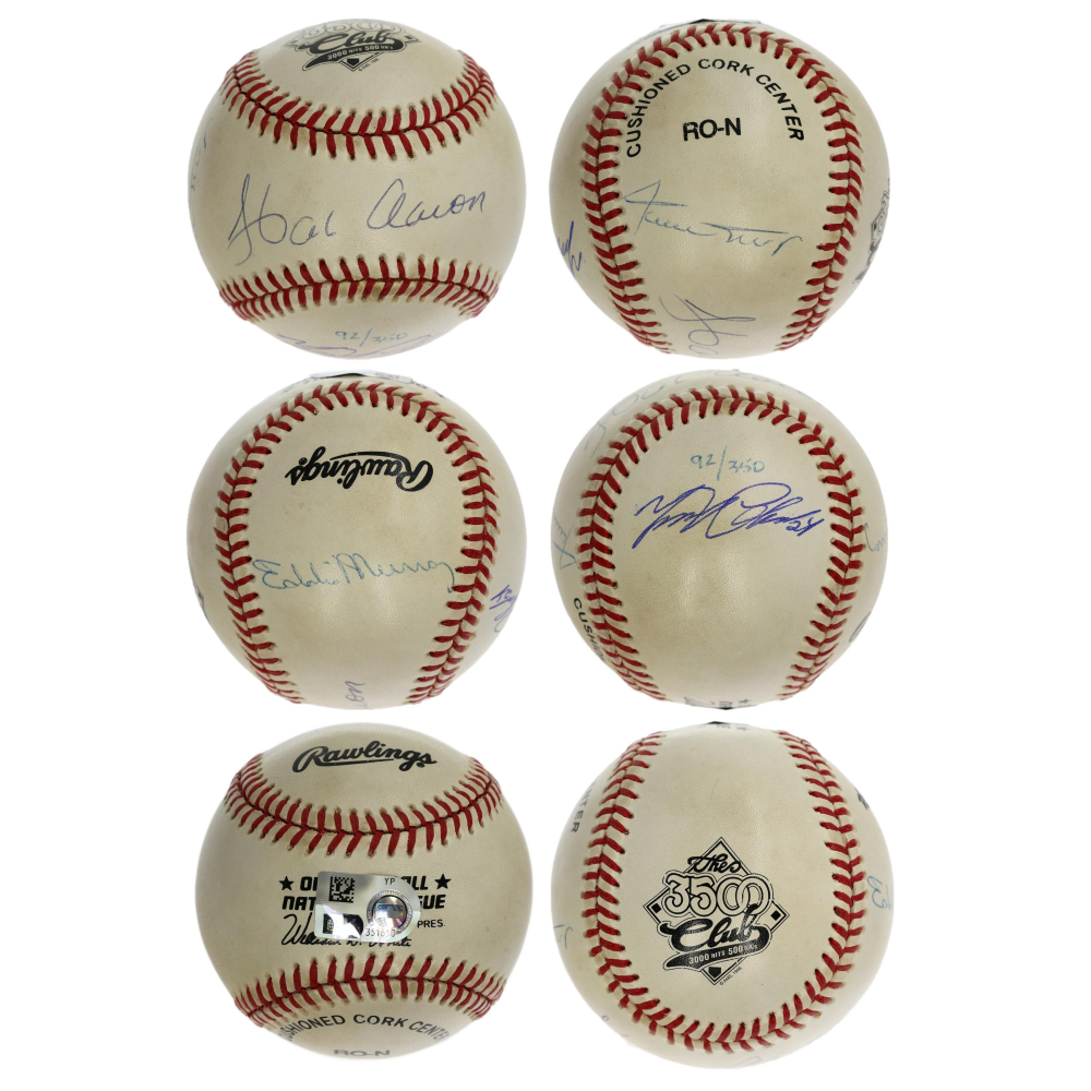 3500 Club LE Signed ONL Baseball with Willie Mays, Hank Aaron, Eddie ...