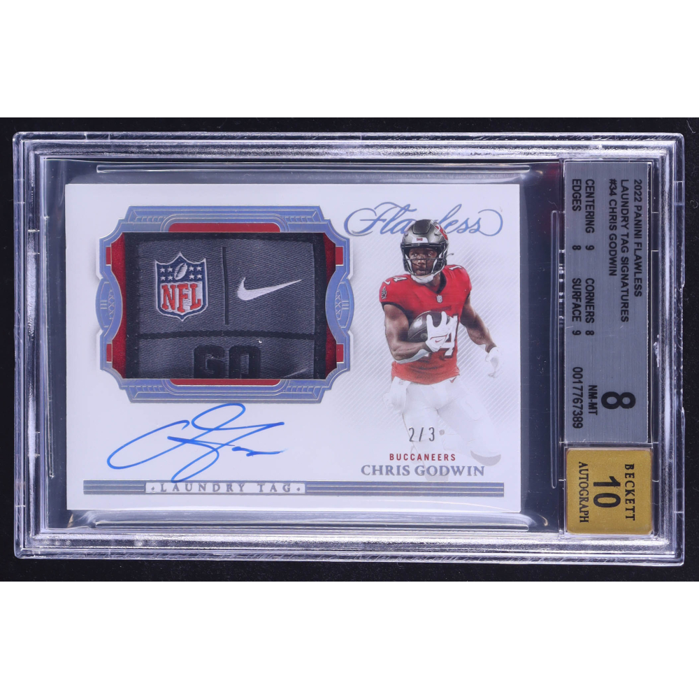 Chris Godwin 2022 Panini Flawless Laundry Tag Signatures #34 #2/3 (BGS ...