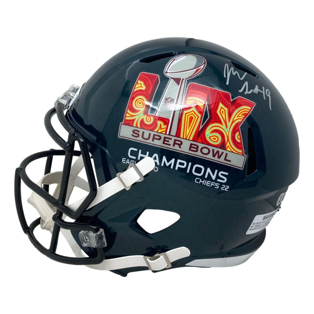 Josh Sweat Signed Eagles Super Bowl LIX Full-Size Speed Helmet (Beckett ...