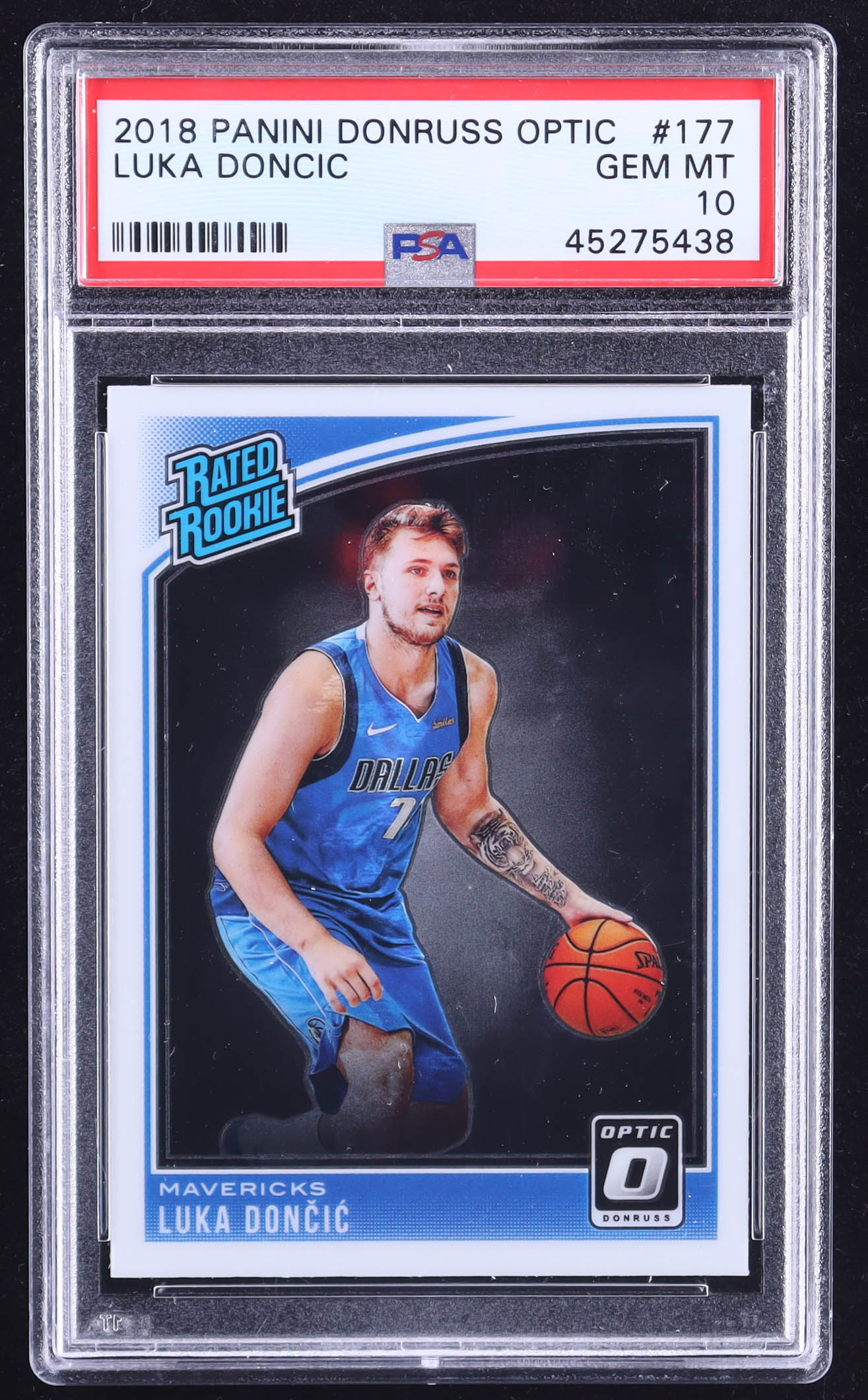 Luka Doncic 2018-19 Panini Donruss Optic Rated Rookies #177 RC (PSA 10 ...