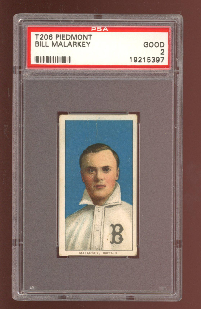 Bill Malarkey Piedmont 1909-11 T206 (PSA 2) | Pristine Auction