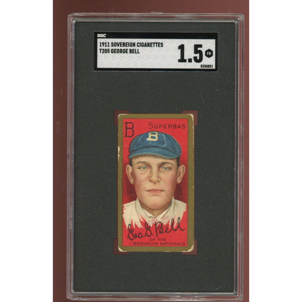 George Bell Sovereign Cigarettes 1909-12 T205 (SGC 1.5) | Pristine Auction