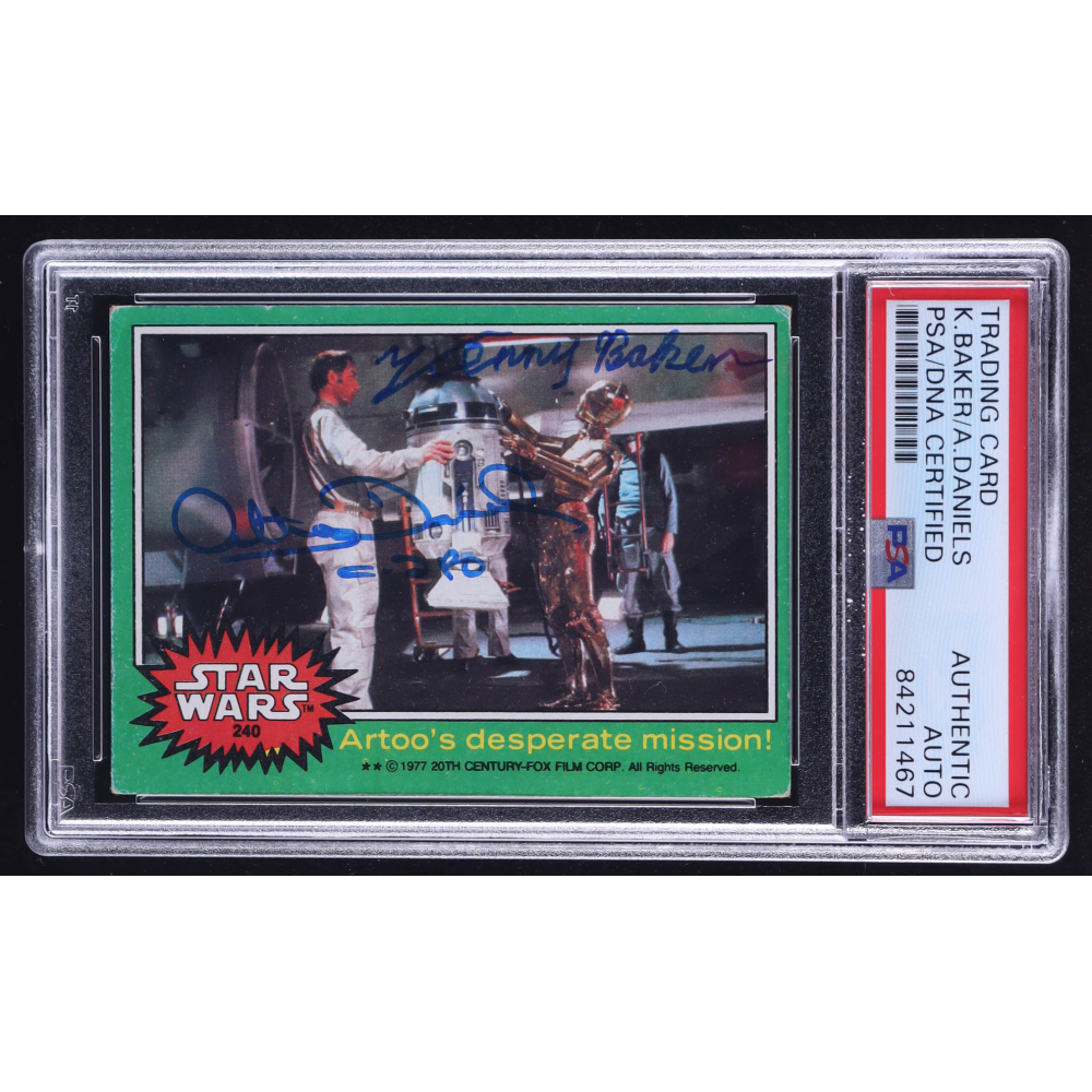 Kenny Baker & Anthony Daniels Signed 1977 Topps "Star Wars" Artoo's ...
