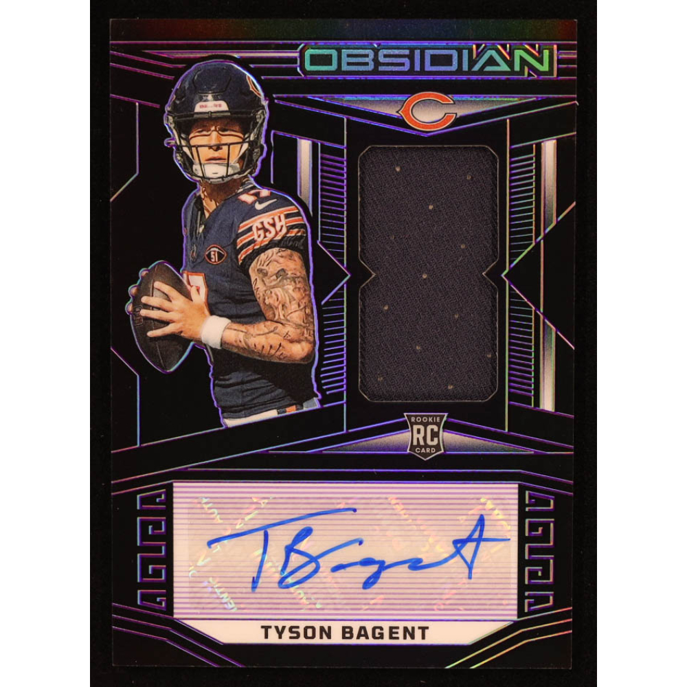 Tyson Bagent 2023 Panini Obsidian Electric Etch Purple #215 JSY AU RC ...
