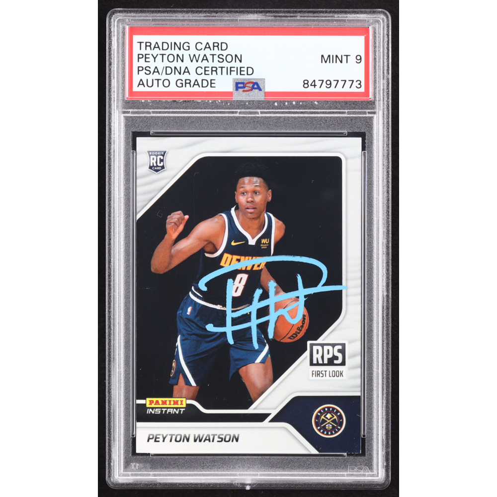 Peyton Watson Signed 2022-23 Panini Instant RPS First Look #RPS27 RC ...