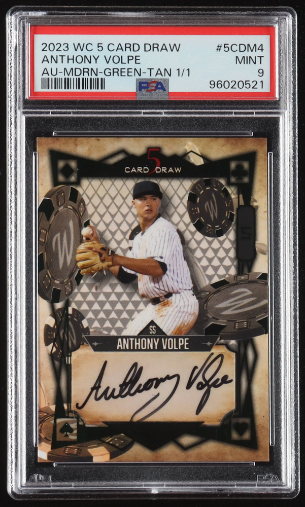 Anthony Volpe 2023 Wild Card 5 Card Draw Autographs Modern Green Tan ...