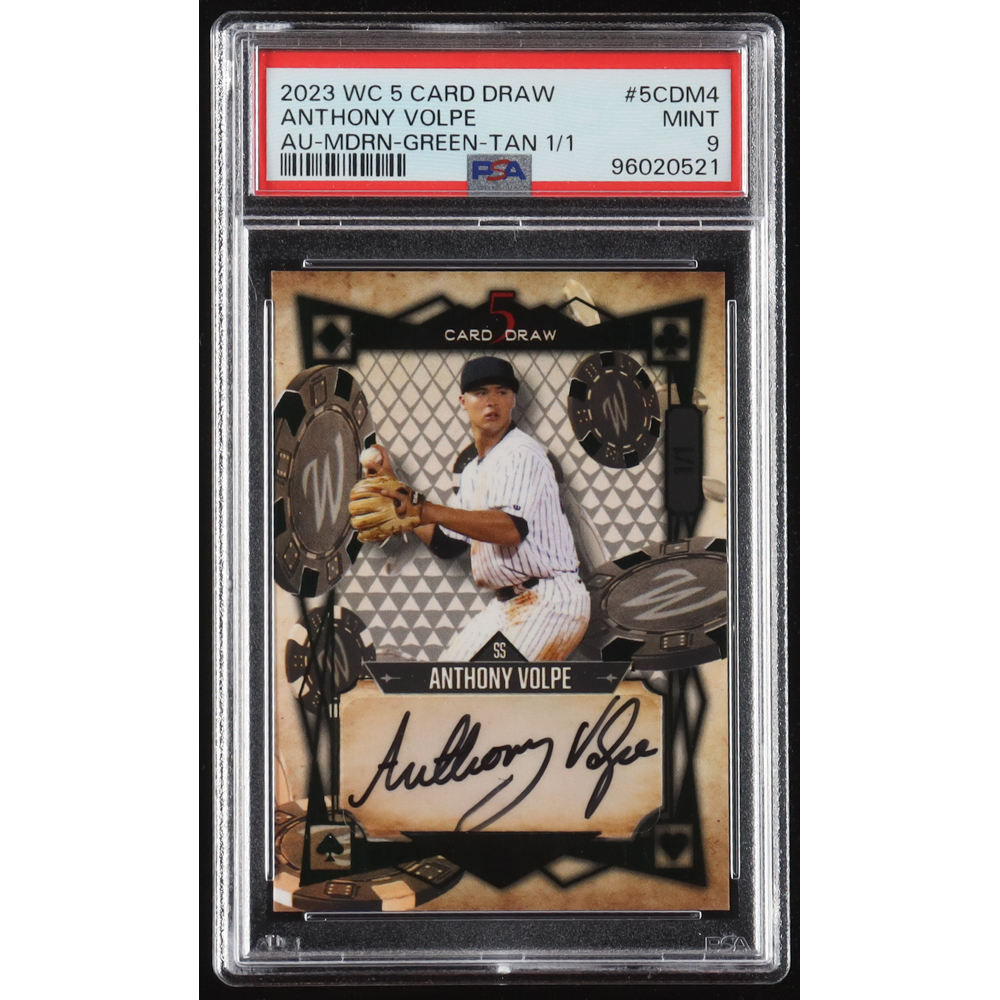 Anthony Volpe 2023 Wild Card 5 Card Draw Autographs Modern Green Tan ...