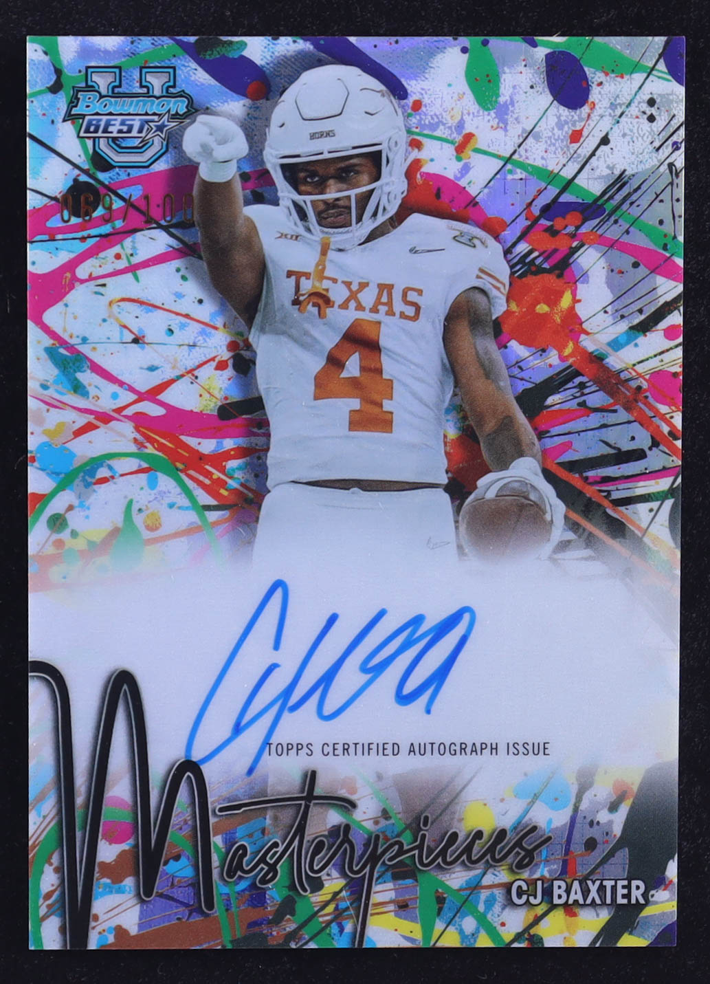 CJ Baxter 2024 Bowman's Best University Masterpieces Autographs #BMACB ...