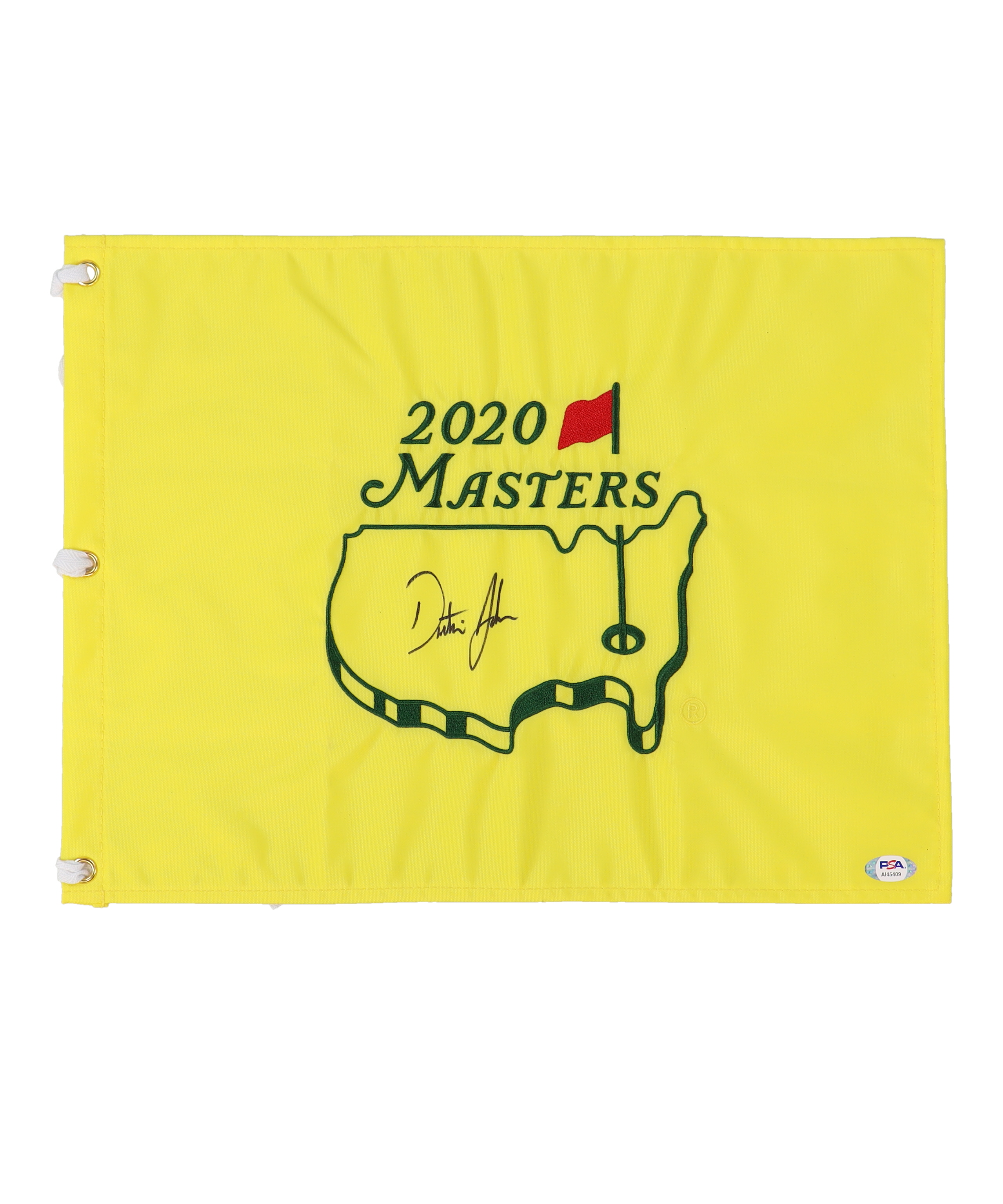 Dustin Johnson Signed 2020Masters Golf Flag (PSA) | Pristine Auction