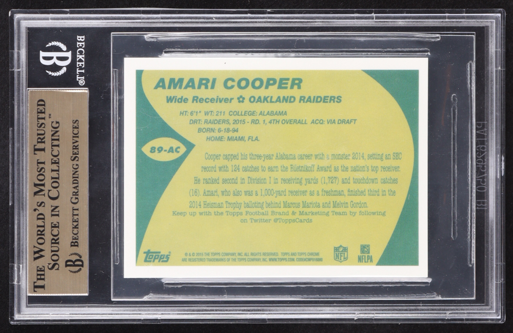 Amari Cooper 2015 Topps Chrome Mini '89 Gold Refractors #T89AC #30/50 ...