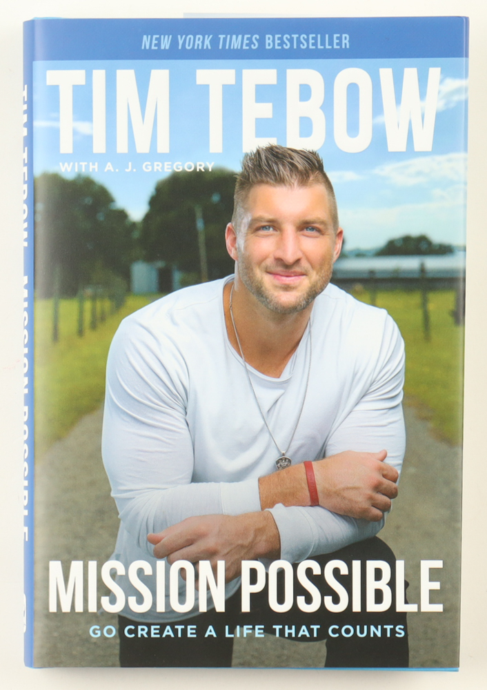 Tim Tebow Signed "Mission Possible" Hard Cover Book (Schwartz ...