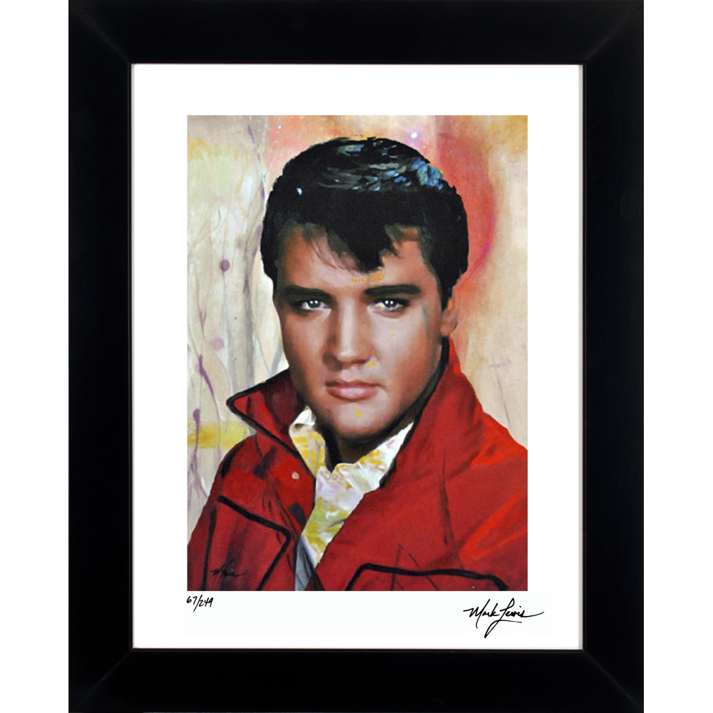 Mark Lewis Signed LE "Elvis One - Elvis Presley" Custom Framed Print ...