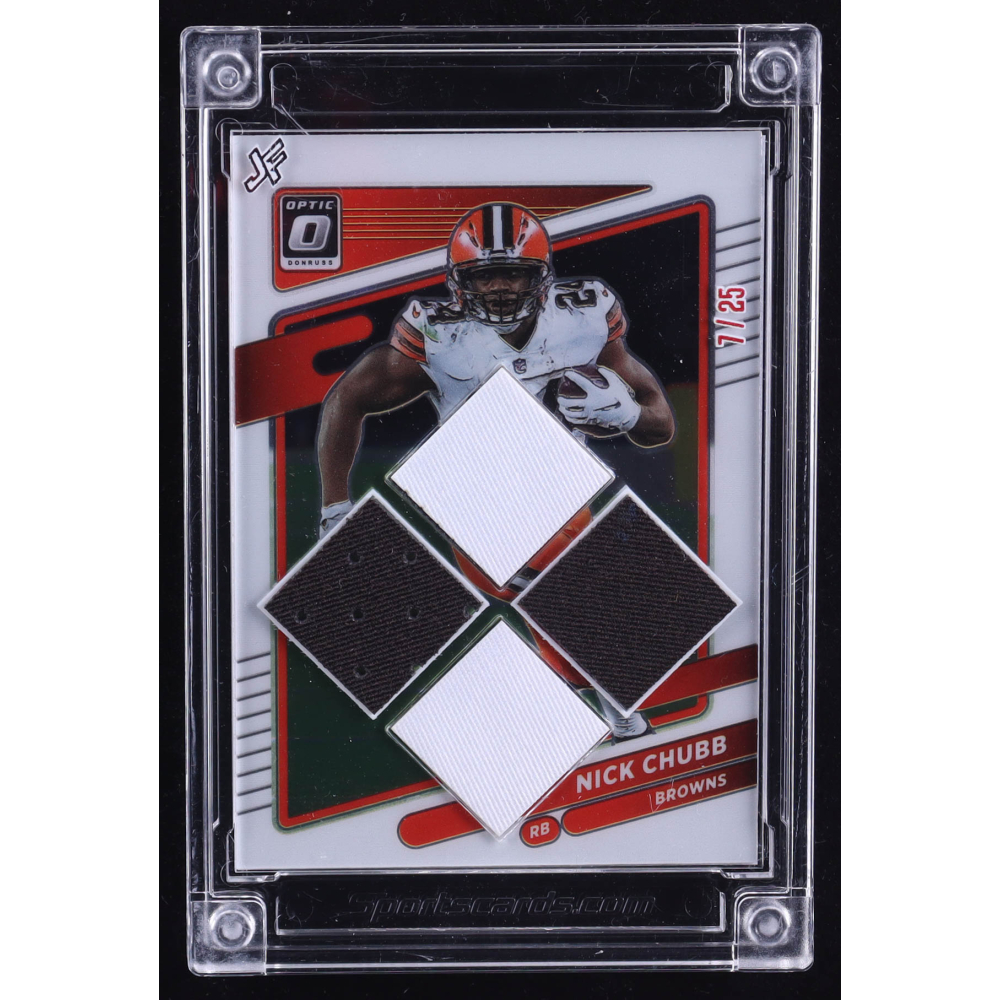 Nick Chubb 2024 Jersey Fusion Game Used Quad Swatch #NC1120 #7/25 ...