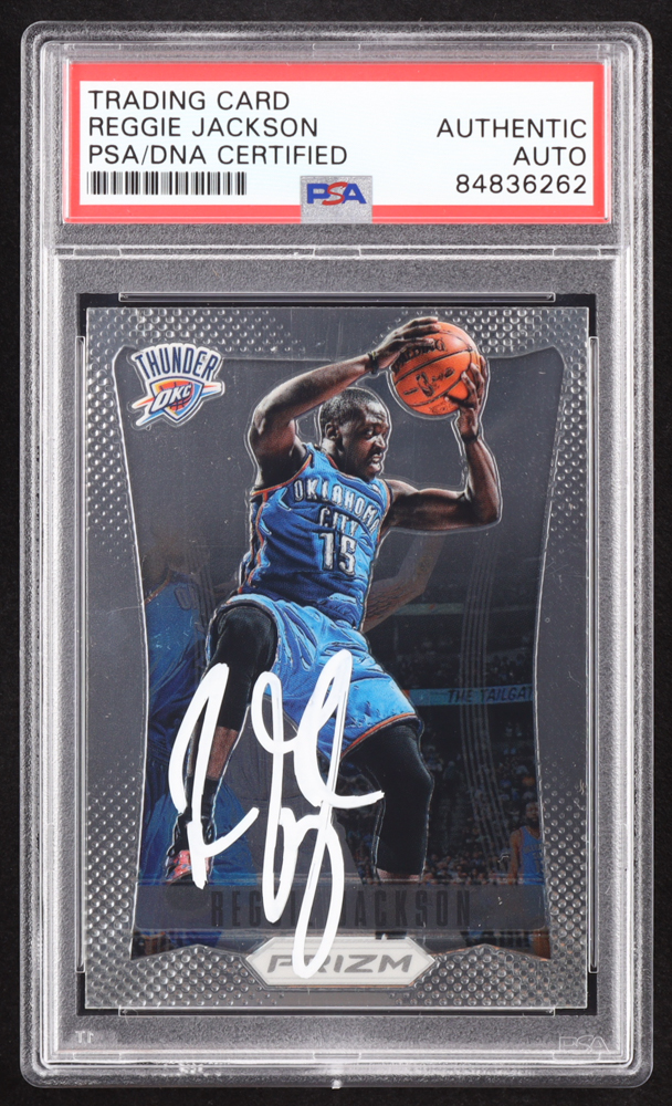 Reggie Jackson Signed 2012-13 Panini Prizm #210 RC (PSA) | Pristine Auction