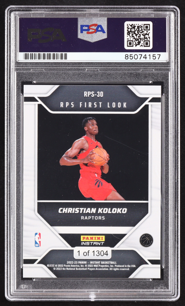 Christian Koloko Signed 2022-23 Panini Instant RPS First Look #RPS30 RC ...