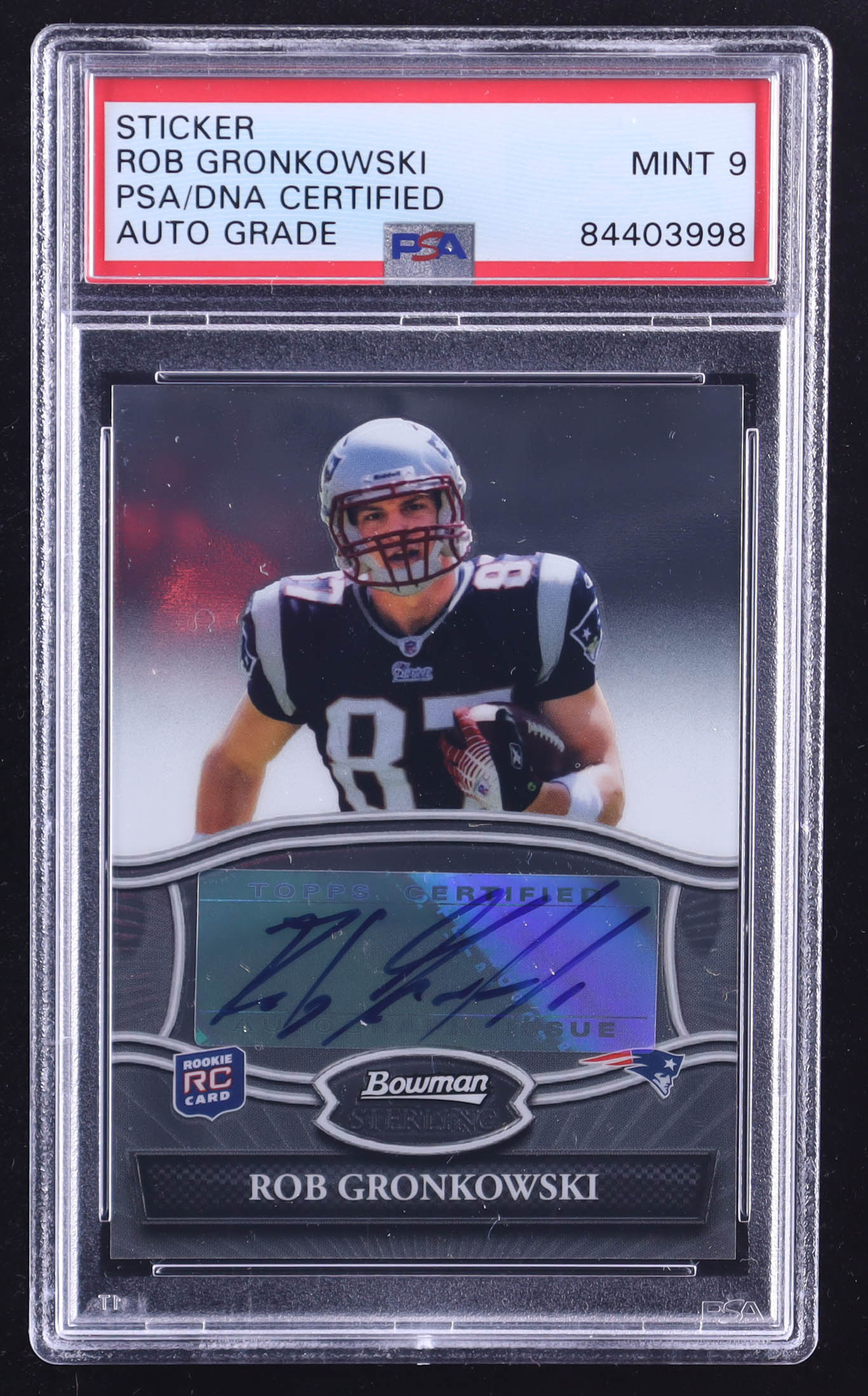 Rob Gronkowski 2010 Bowman Sterling #BSARG Autograph C RC (PSA ...