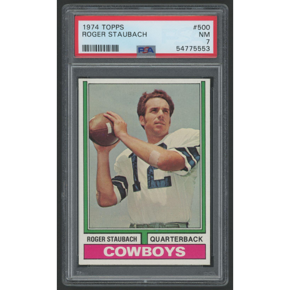 Roger Staubach 1974 Topps #500 (PSA 7) | Pristine Auction