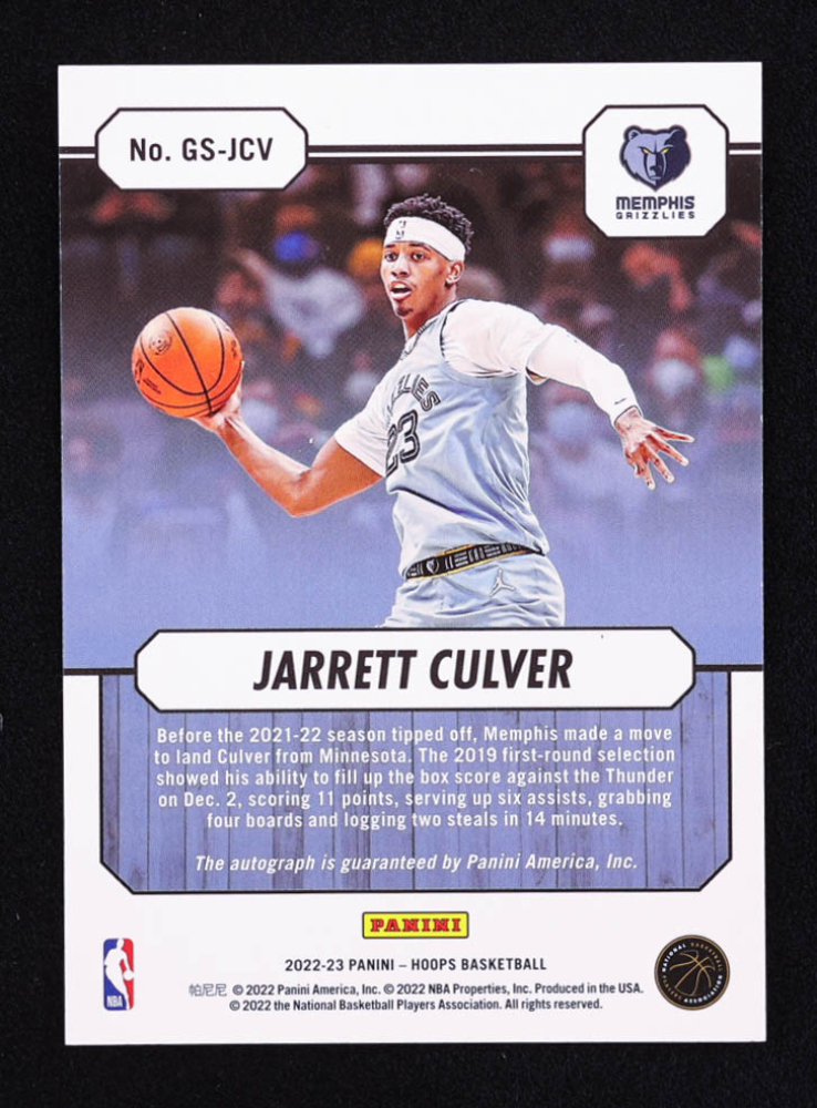 Jarrett Culver 2022-23 Hoops Great SIGnificance Gold #15 #07/10 ...